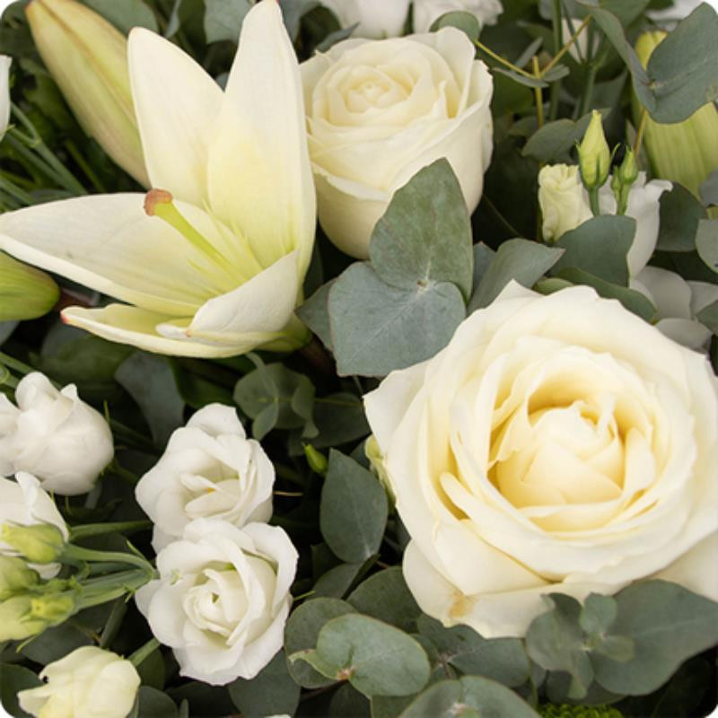 GERBE DE FLEURS DEUIL SAGRI POUR DOM-COM
